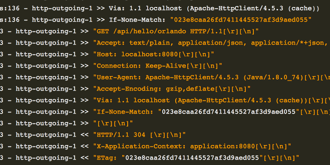 Caching using RestTemplate, Ehcache and ETags